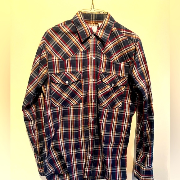real work wear | Shirts | Mens Sz M Real Work Wear Western Shirt Sz M ...